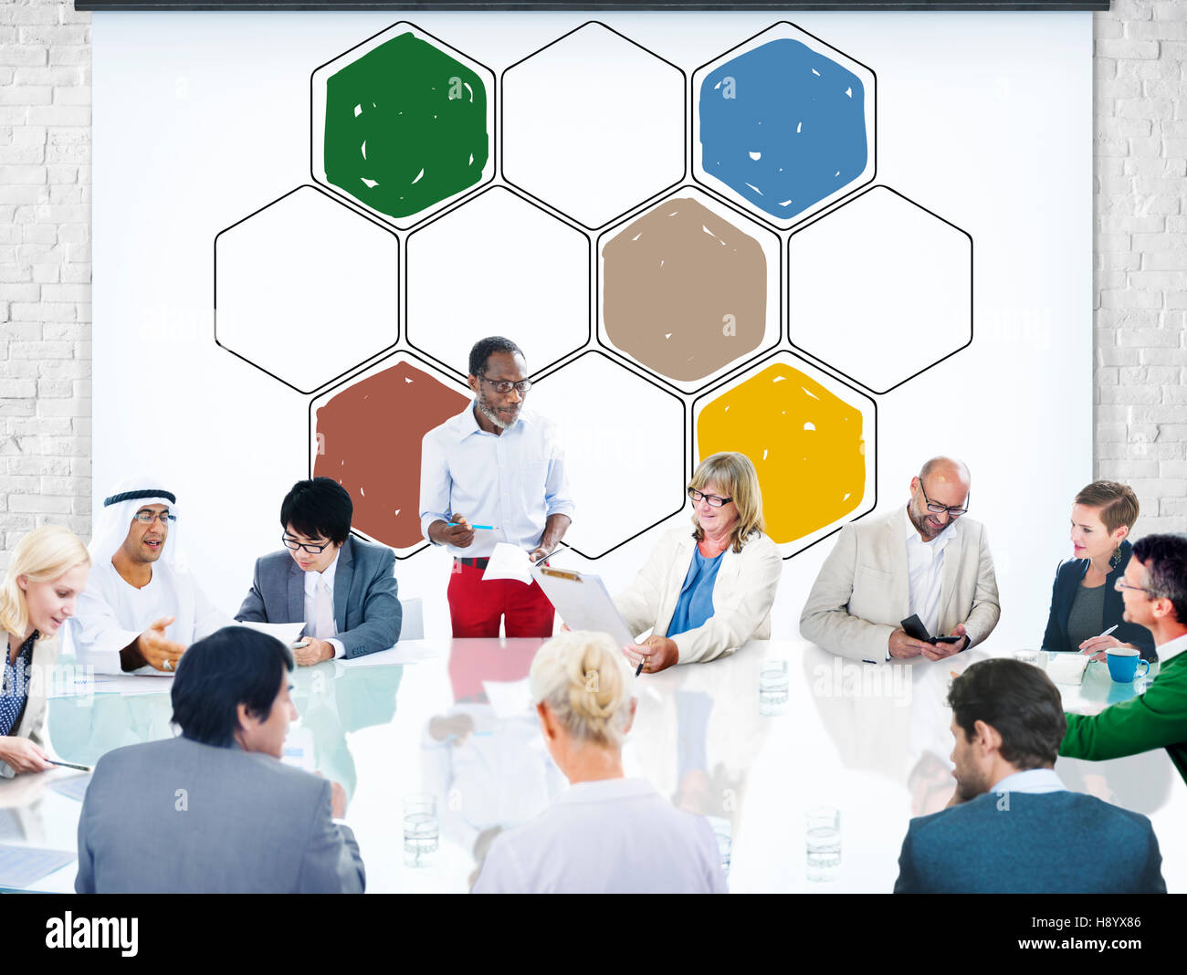 Bee Hive Honey Community Teamwork Concept Stock Photo - Alamy