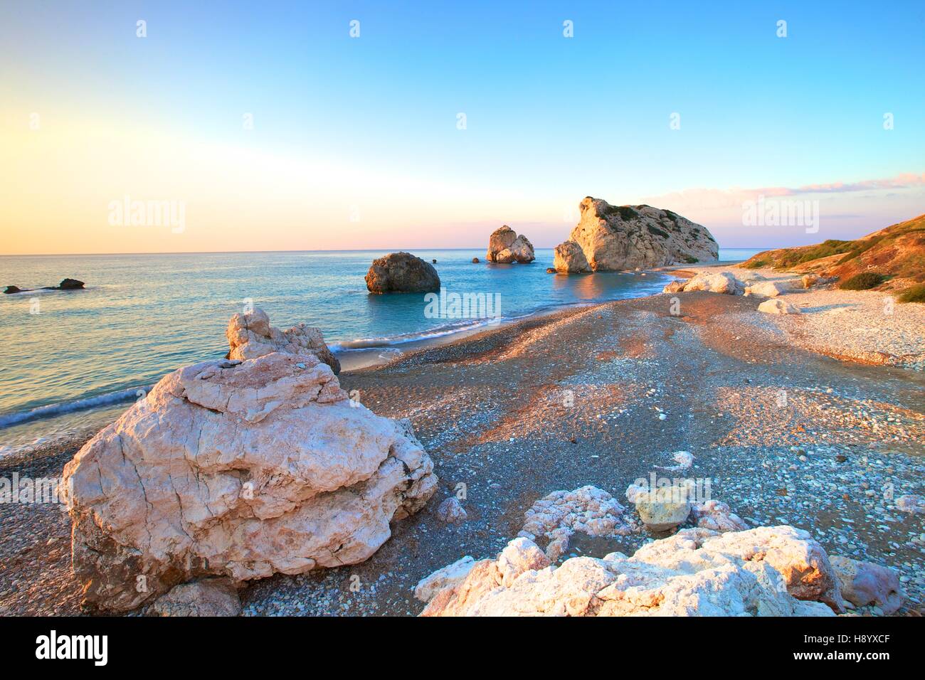 Aphrodite's Rock, Paphos, Cyprus, Eastern Mediterranean Sea Stock Photo ...