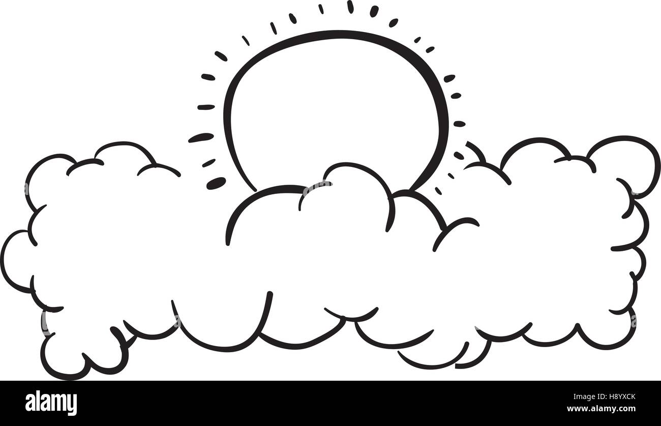 Clouds and sun icon. Landscape nature outdoor season and scene theme ... Clouds and sun icon. Landscape nature outdoor season and scene theme ...