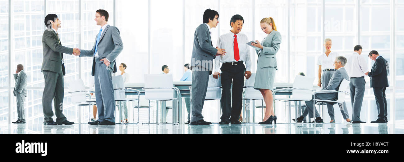 Business People Meeting Discussion Corporate Handshake Concept Stock ...