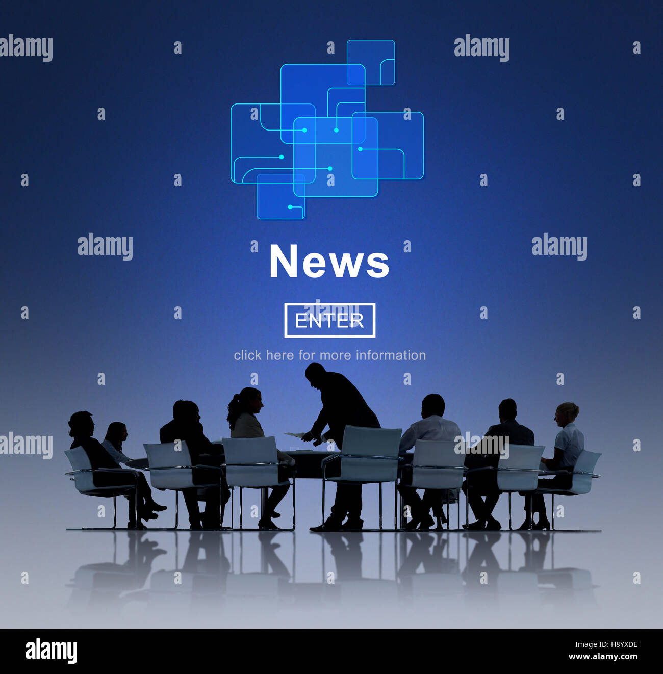 News Broadcast Information Report Update Communication Concept Stock ...