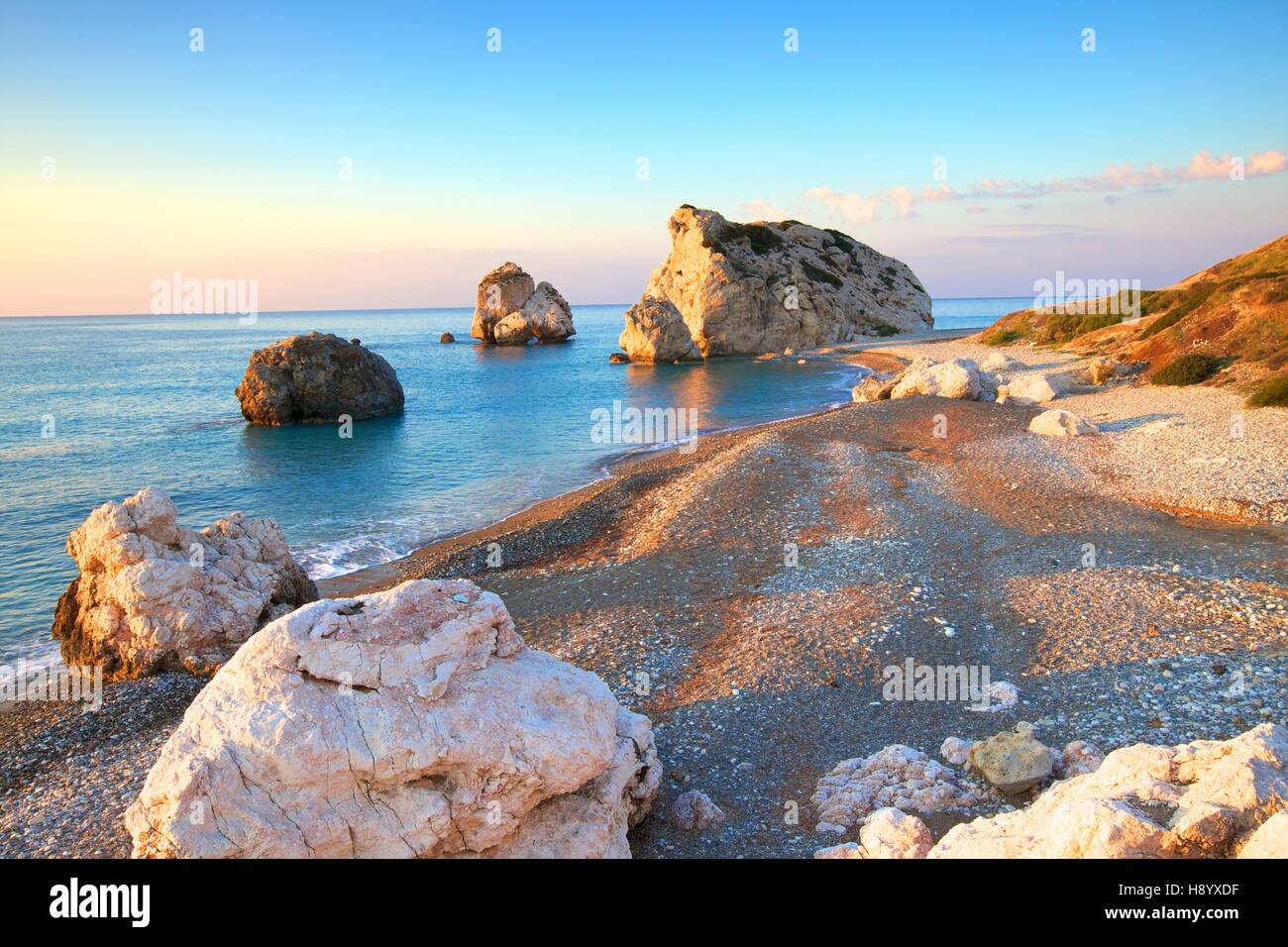 Aphrodite's Rock, Paphos, Cyprus, Eastern Mediterranean Sea Stock Photo ...