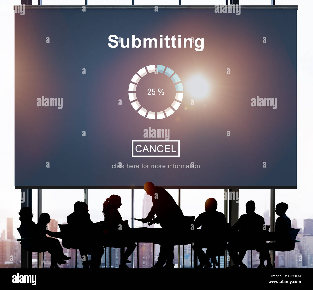 Submitting Online Internet Loading Progress Website Concept Stock Photo ...