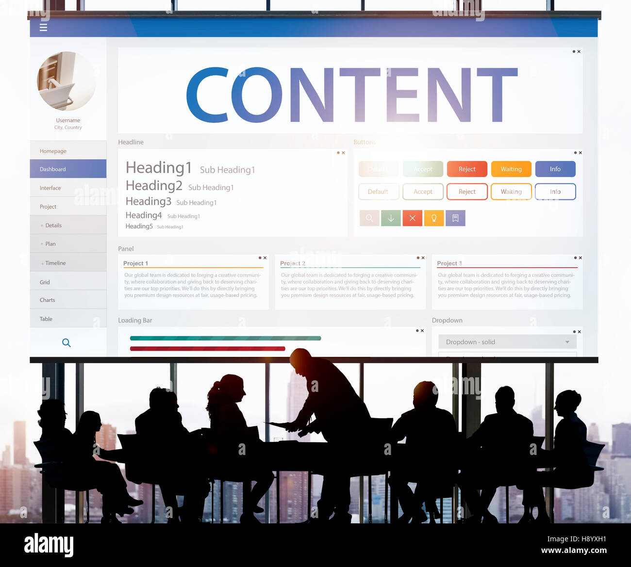 Creative Sample Website Design Template Concept Stock Photo - Alamy
