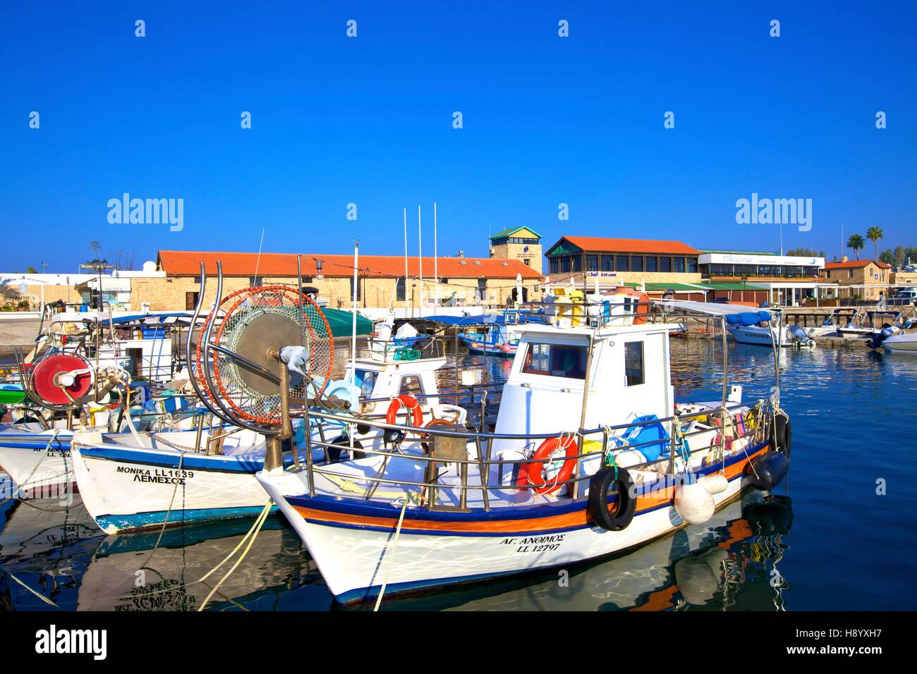 Paphos Harbour, Paphos, Cyprus, Eastern Mediterranean Sea Stock Photo ...
