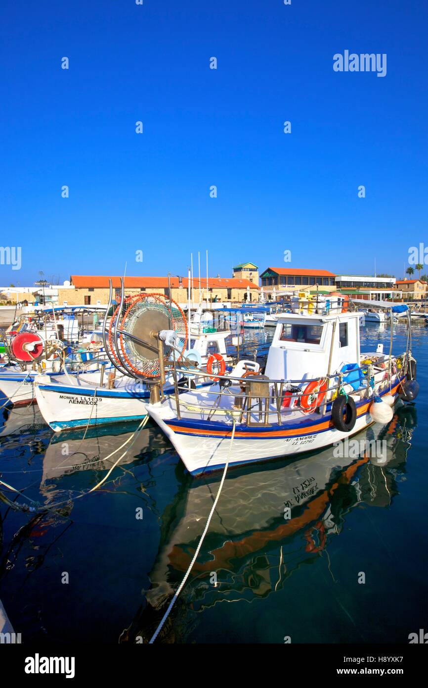 Paphos Harbour, Paphos, Cyprus, Eastern Mediterranean Sea Stock Photo ...
