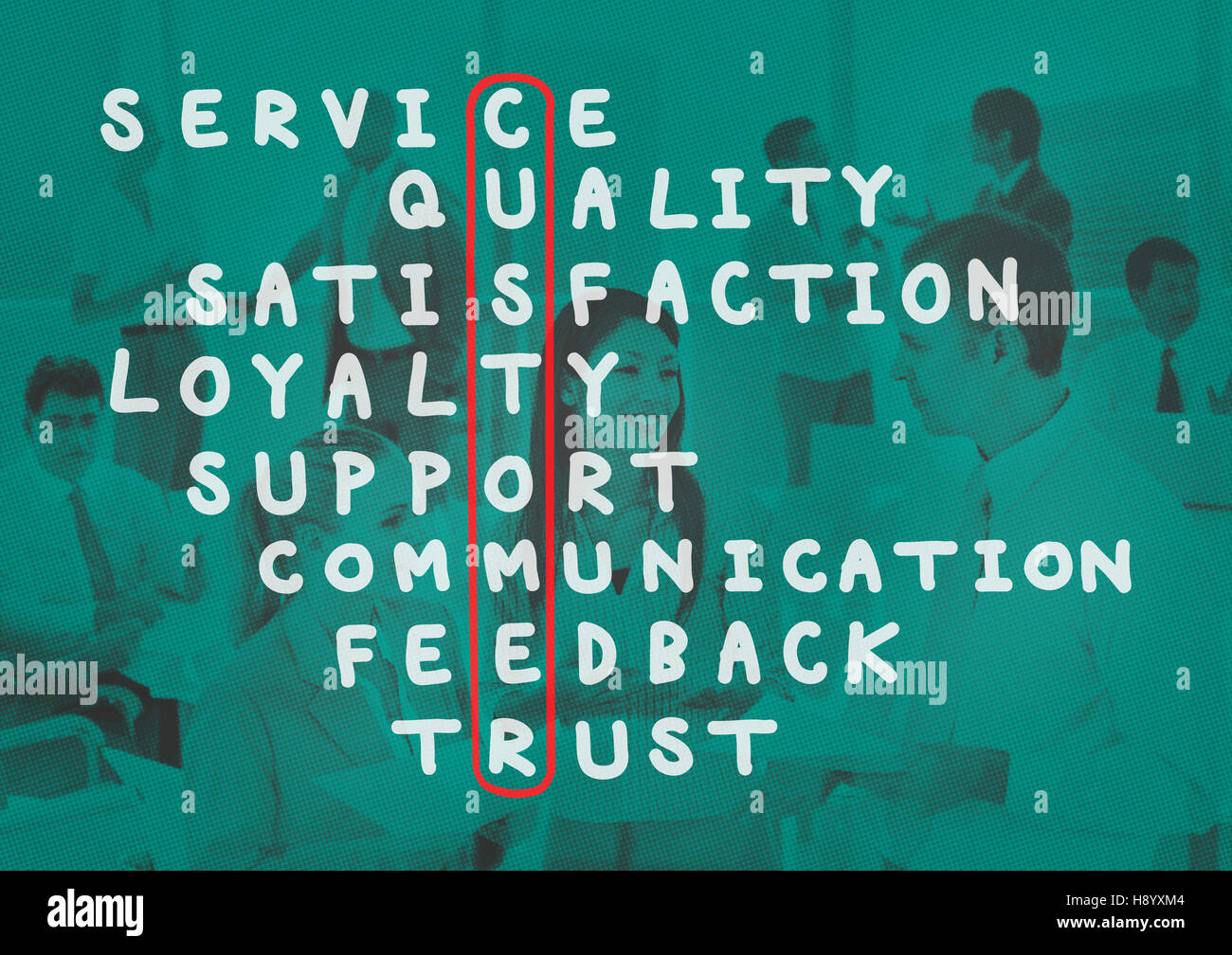 Customer Service Support Satisfaction Crossword Puzzle Concept Stock ...