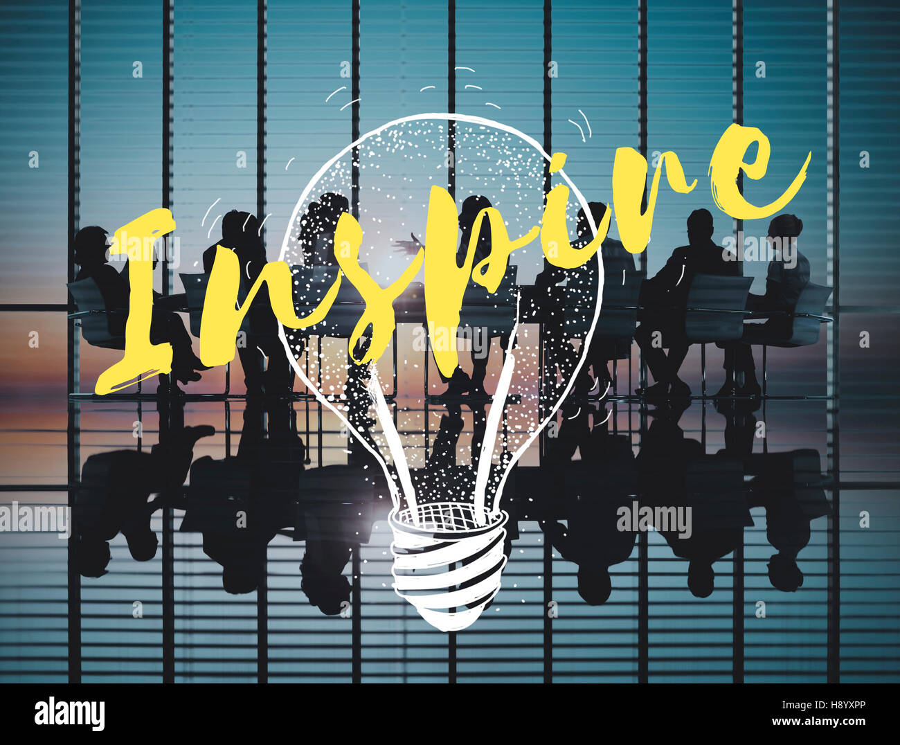 Inspire Inspiration Motivation Creative Creativity Concept Stock Photo ...