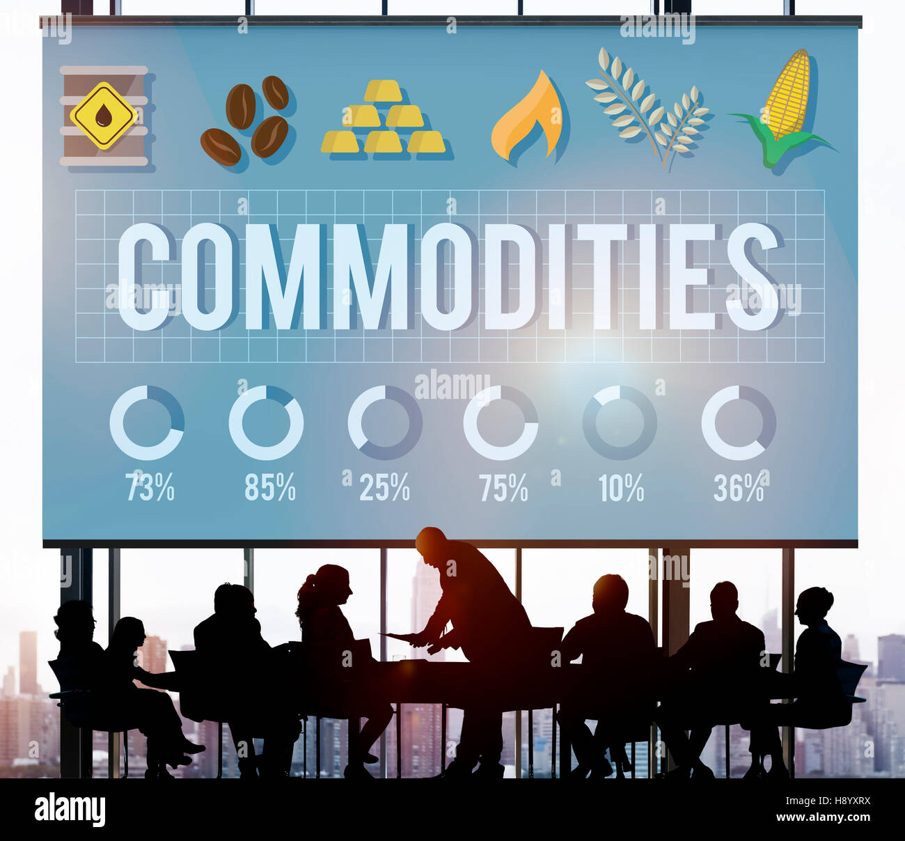 Commodities Demand Distribution Economy Concept Stock Photo - Alamy