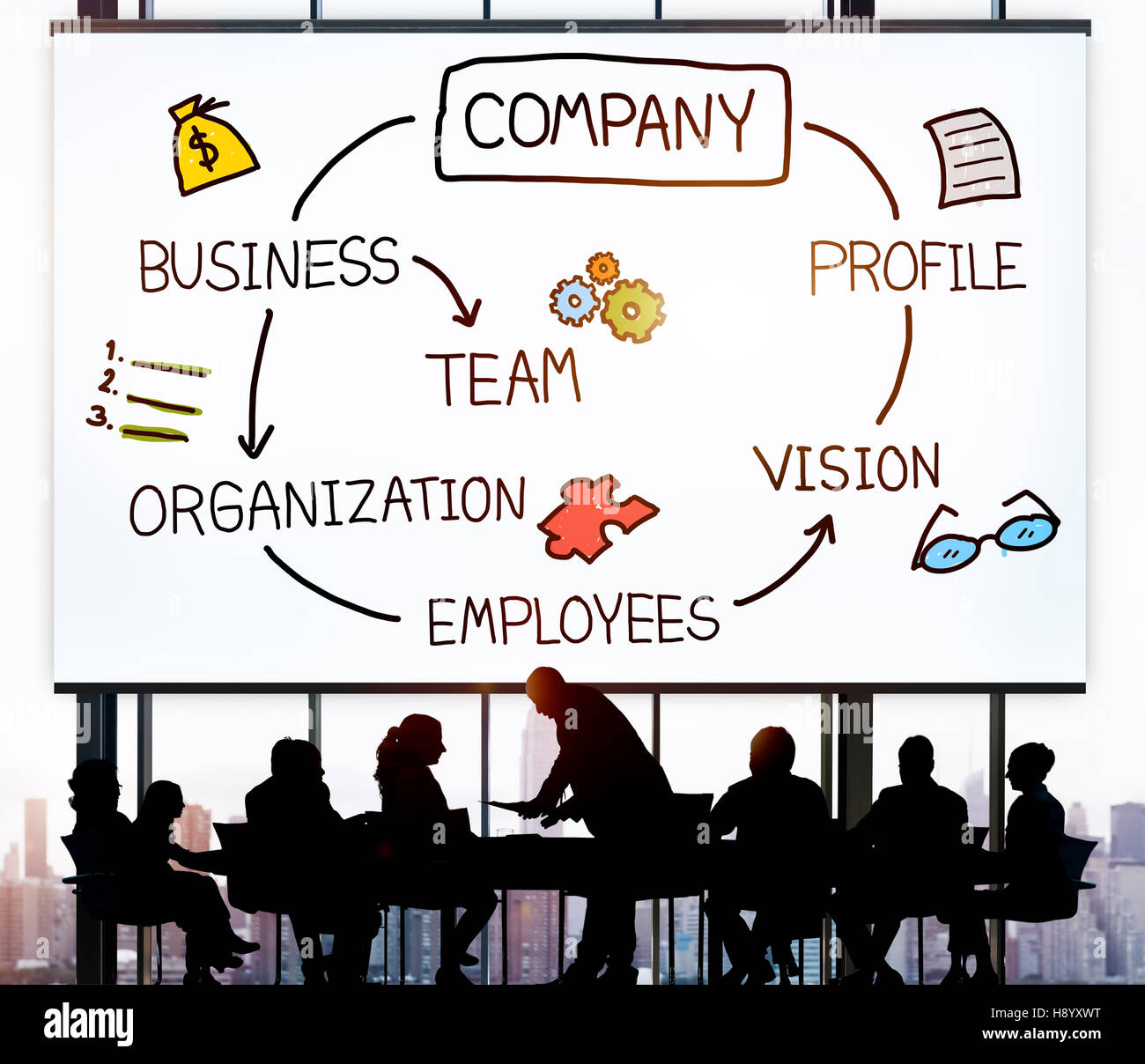 Company Organization Employees Group Corporate Concept Stock Photo - Alamy