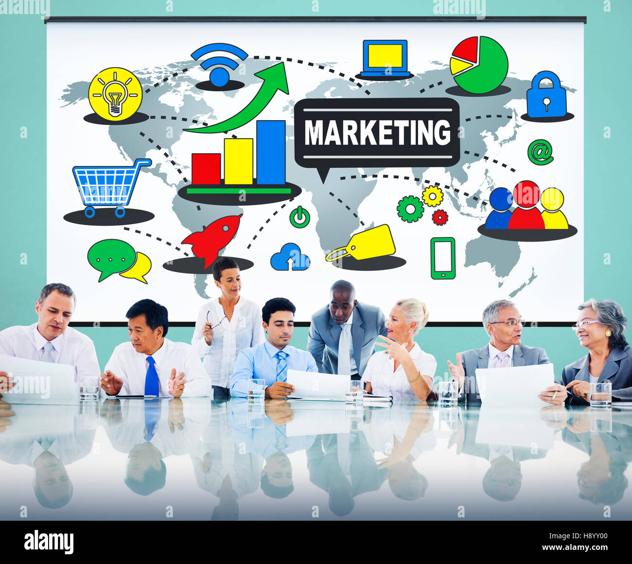 Marketing Strategy Branding Commercial Advertisement Plan Concept Stock ...