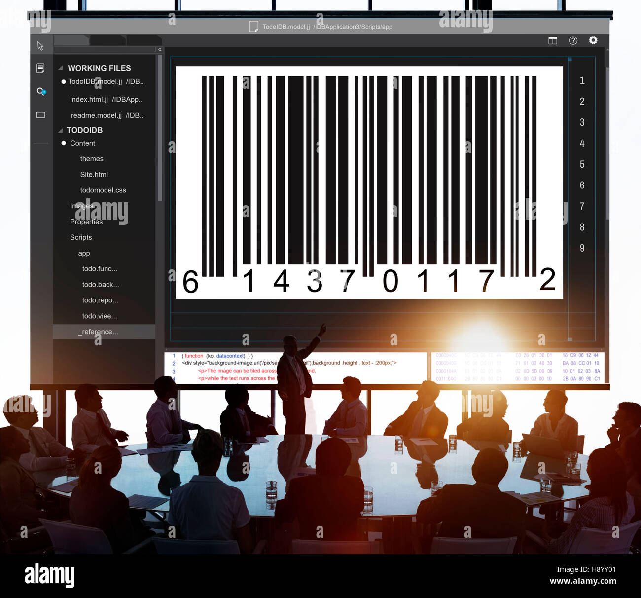 Bar Code Encryption Interface Coding Concept Stock Photo - Alamy