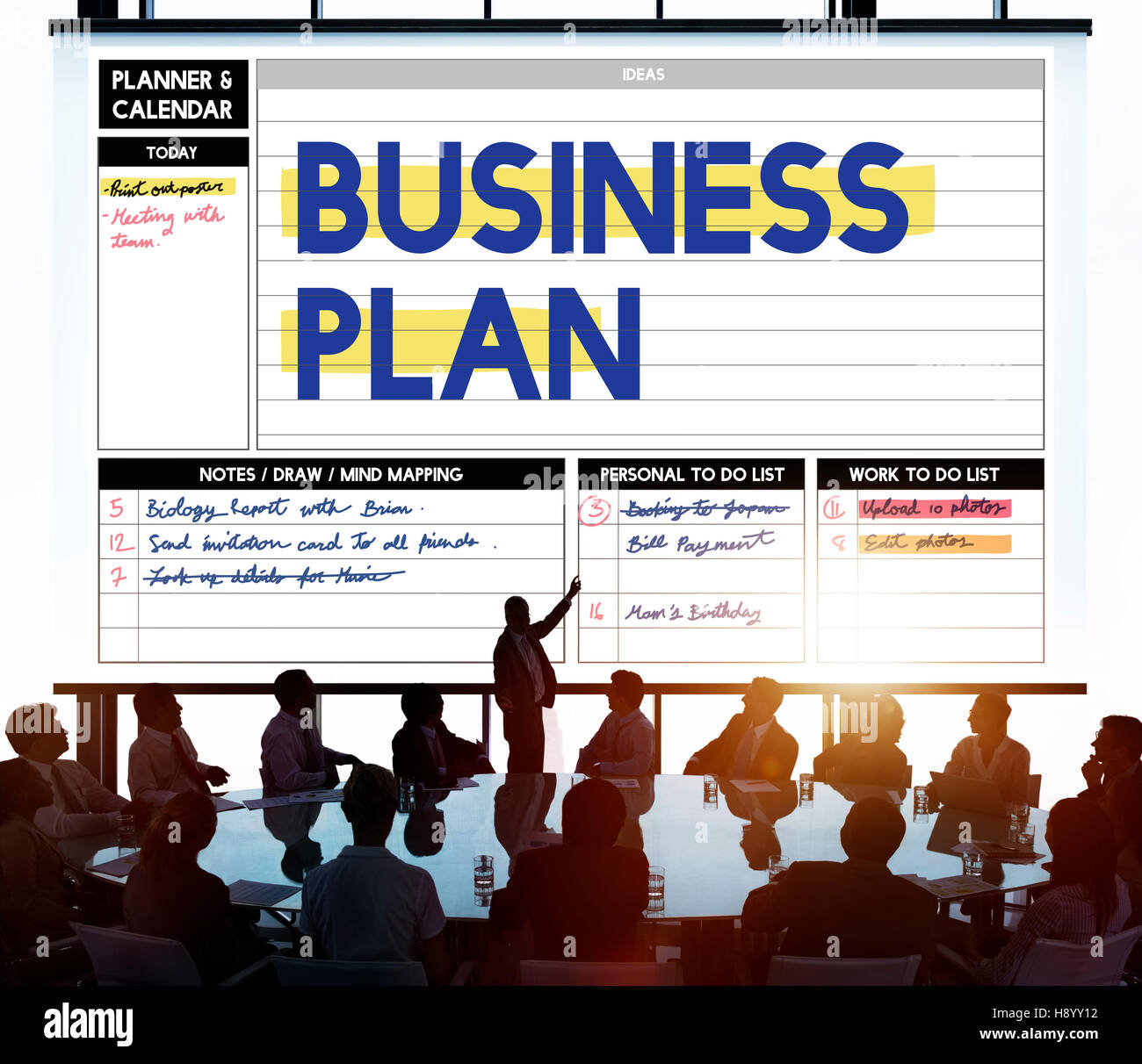 Business Plan Process solution Strategy Concept Stock Photo - Alamy