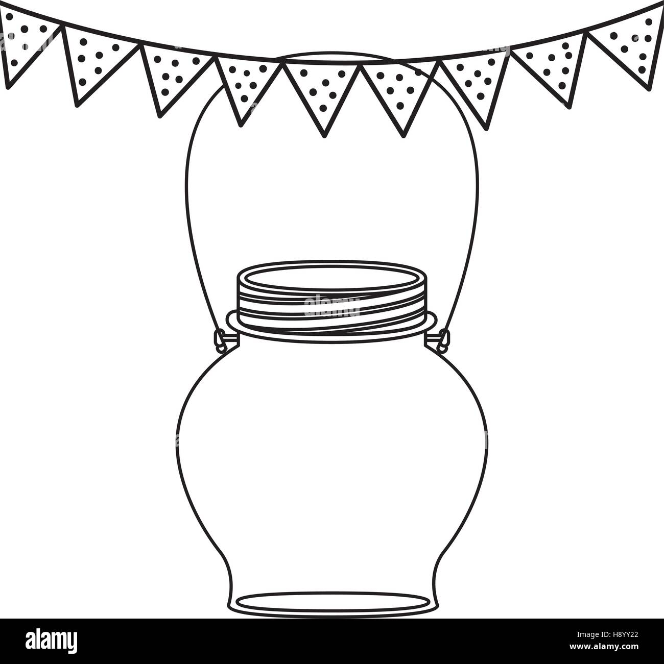Mason jar icon. Retro vintage and decoration theme. Isolated design ...
