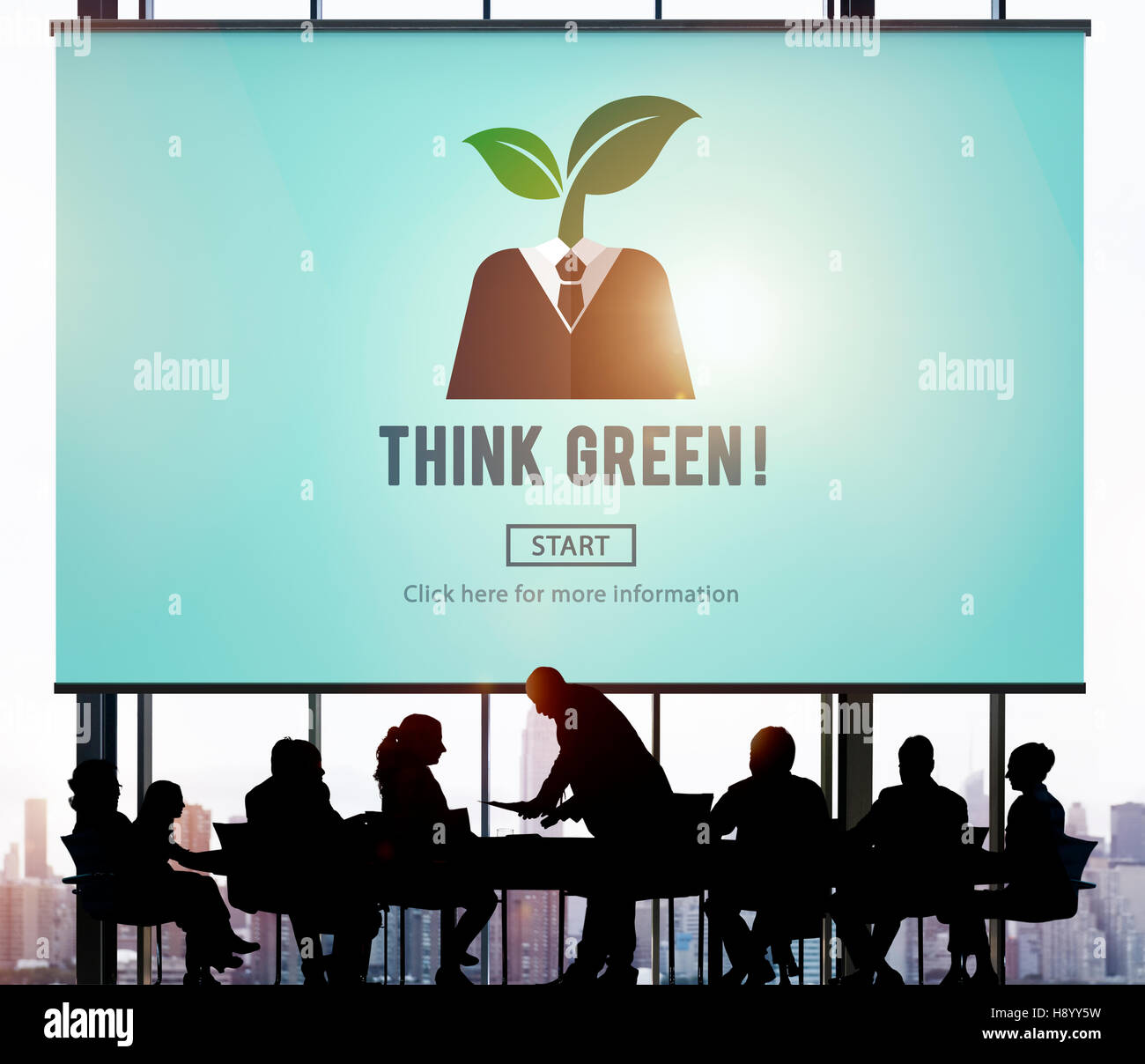 Think Green Ecology Environmental Conservation Concept Stock Photo - Alamy