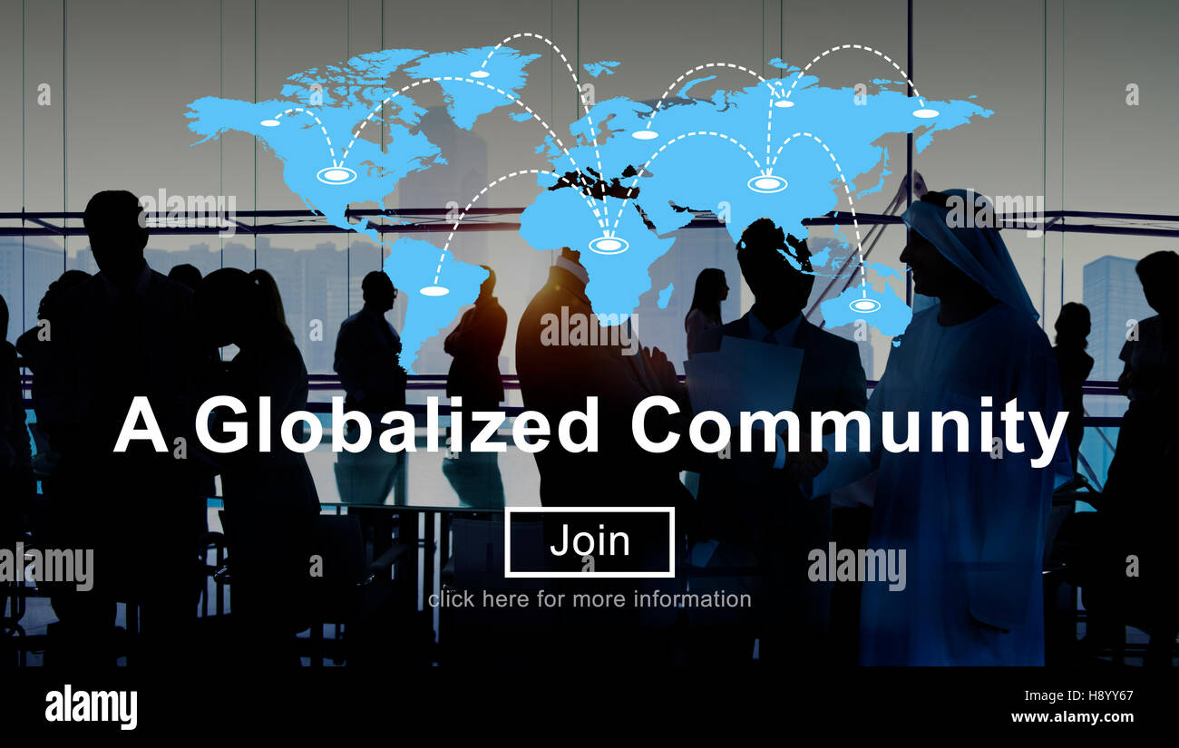 A Globalized Community Worldwide Connection Network Concept Stock Photo ...
