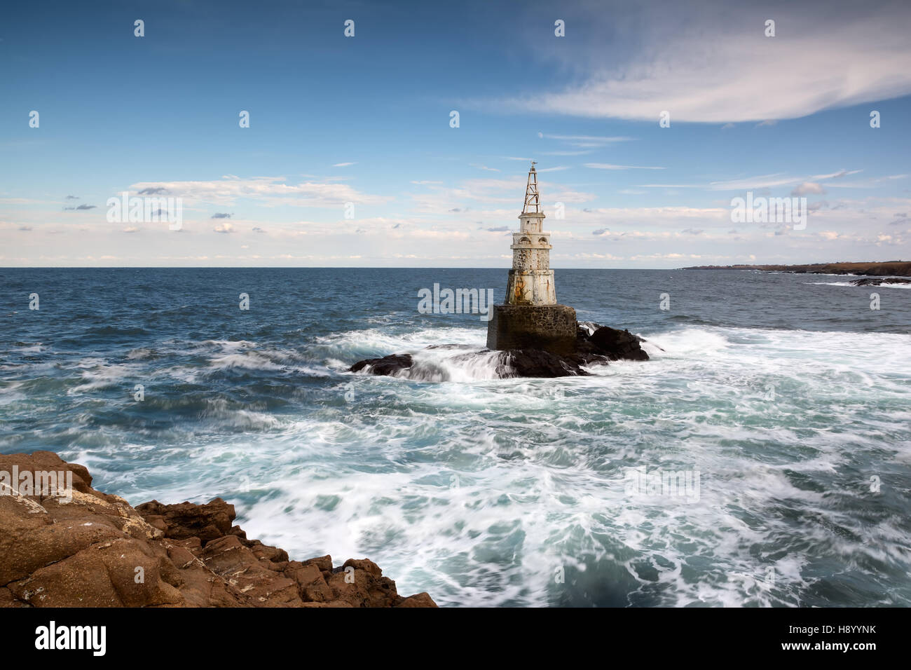 Lighthouse in the port of Ahtopol, Black Sea, Bulgaria Stock Photo - Alamy