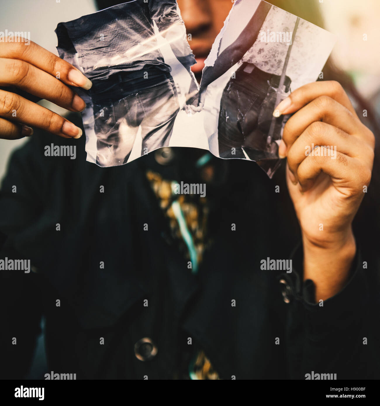 Girl Heartbroken Rip Photo Concept Stock Photo - Alamy