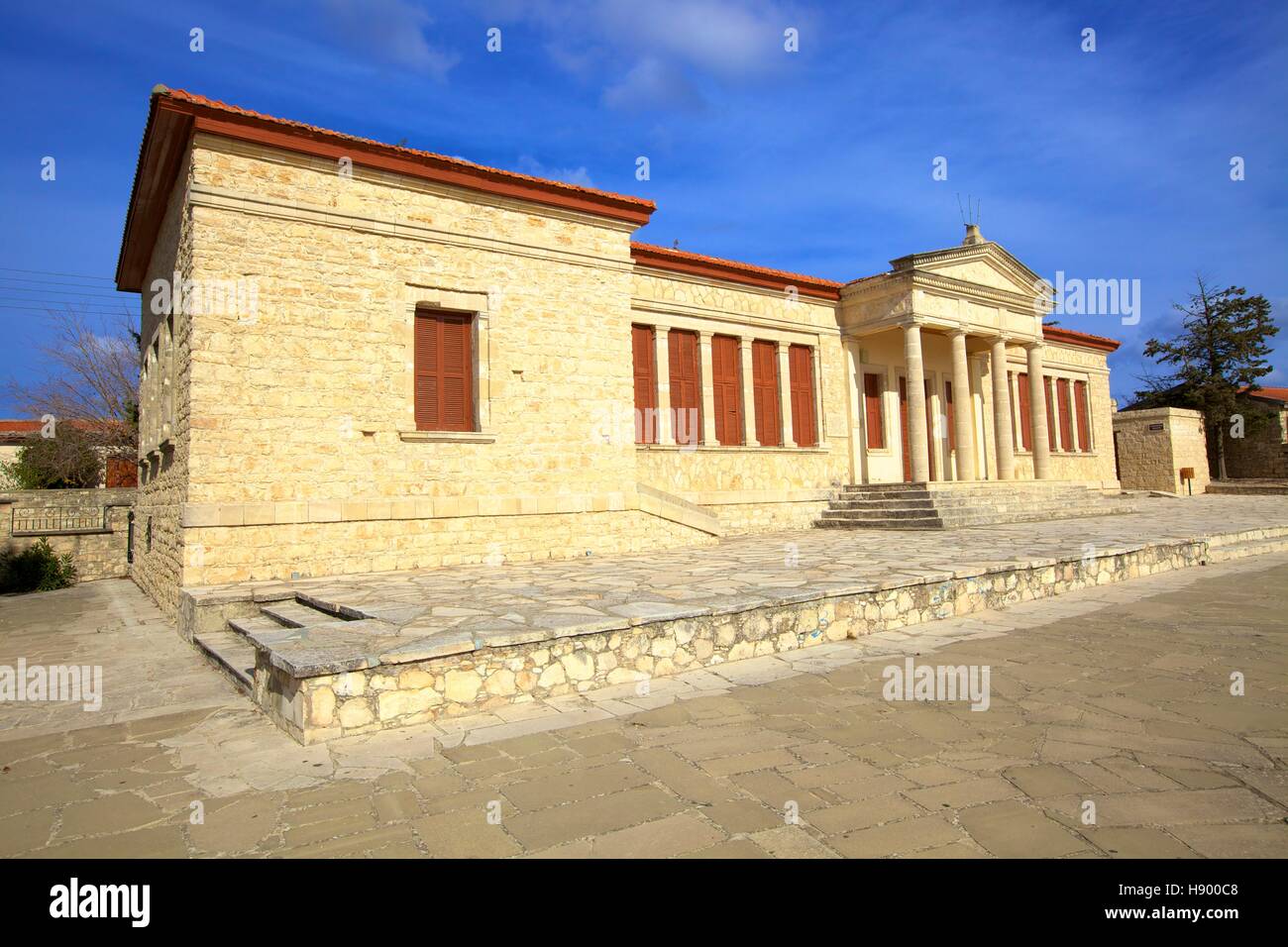 Neo Classical School Building, Lofou, Cyprus, Eastern Mediterranean Sea ...