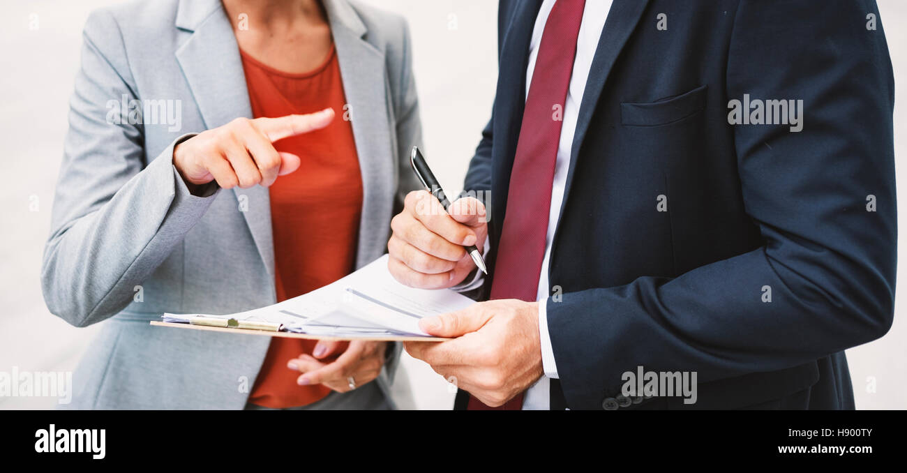 Corporate Office Worker Discussion Partnership Concept Stock Photo - Alamy
