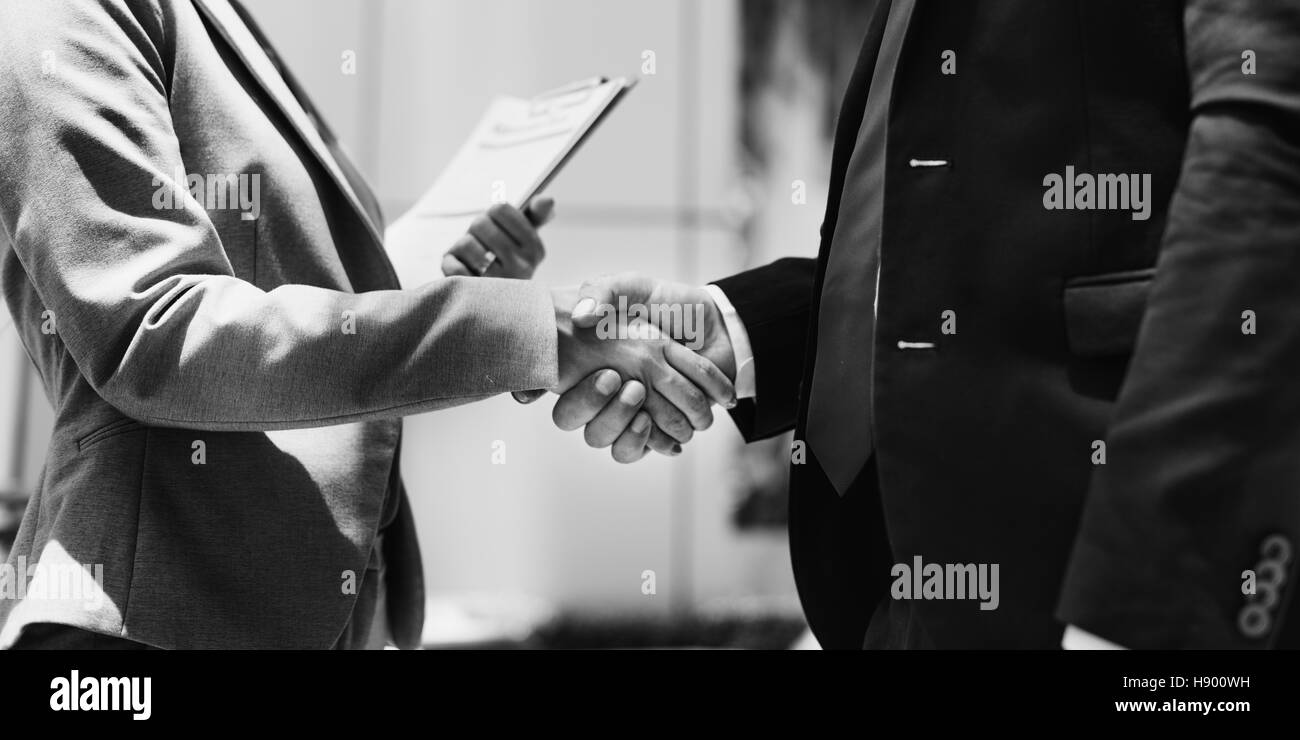 Business Deal Handshake Colleagues Concept Stock Photo - Alamy