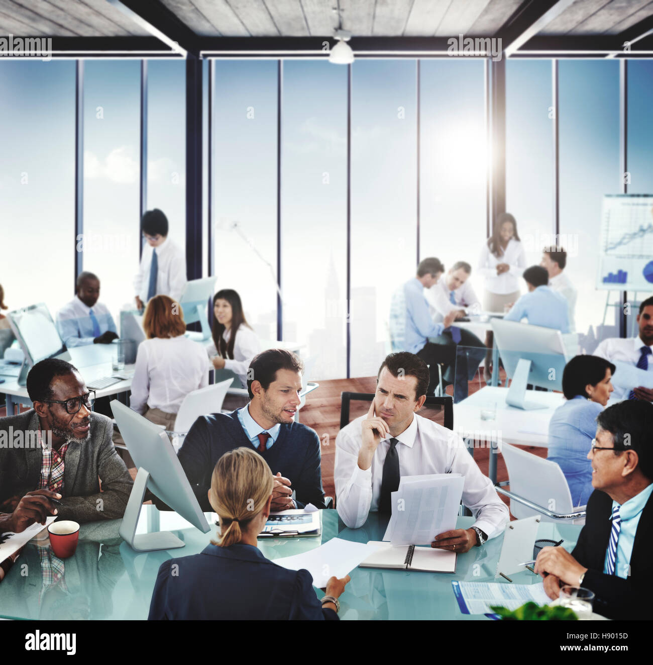 People Global Communication Office Discussion Conversation Group ...