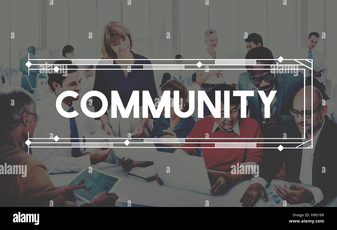 Community Society Connection Togetherness Unity Concept Stock Photo - Alamy