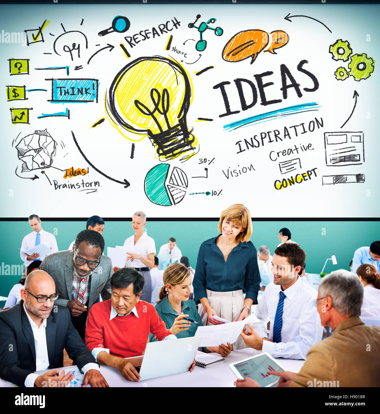 Ideas Innovation Creativity Knowledge Inspiration Vision Concept Stock ...