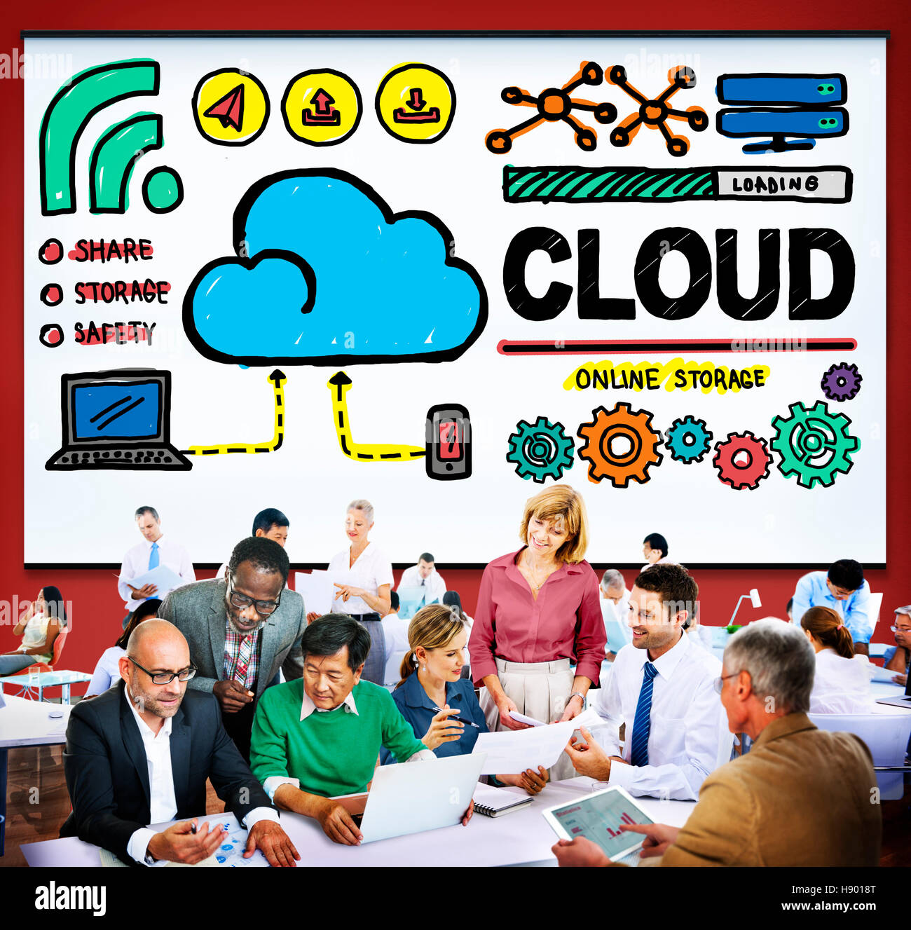 Cloud Computing Network Storage Online Concept Stock Photo - Alamy