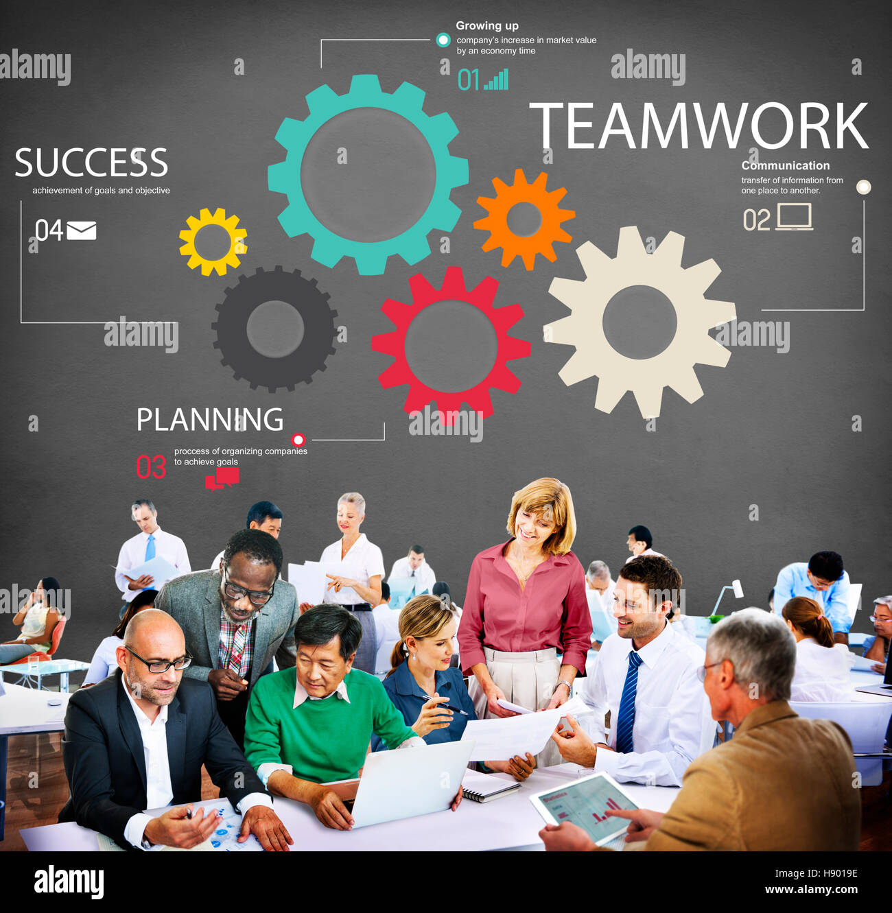 Teamwork Team Collaboration Connection Togetherness Unity Concept Stock ...
