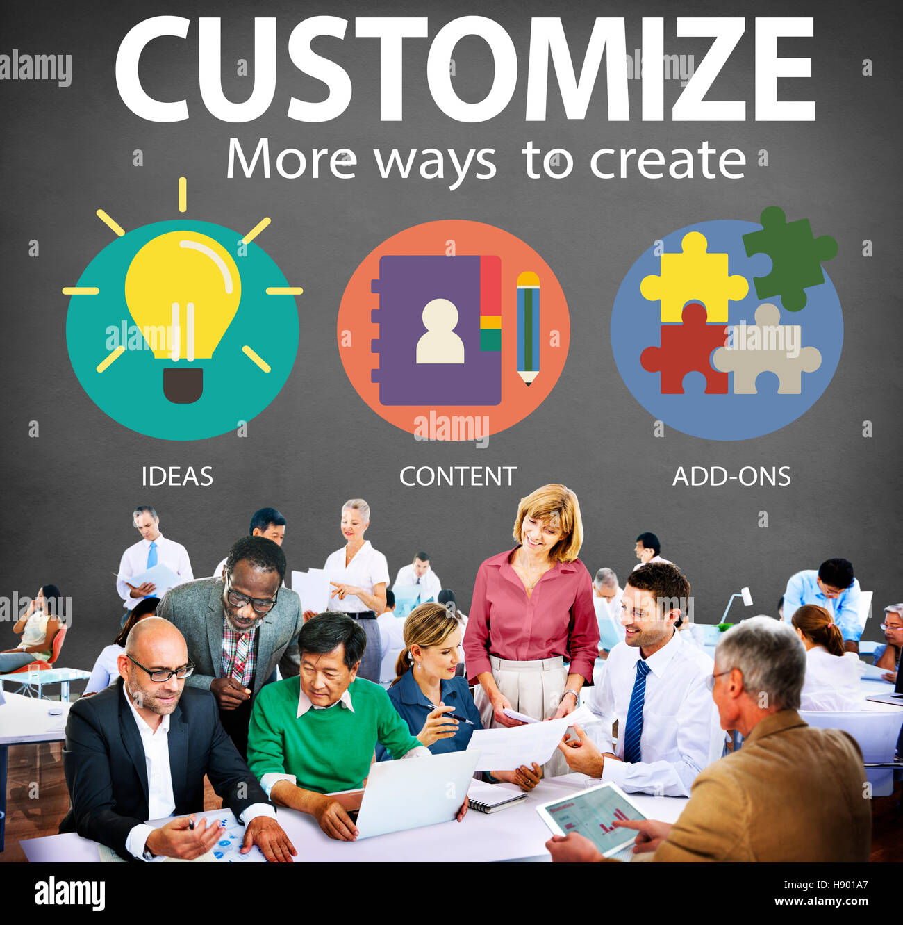 Customize Ideas Identity Individuality Innovation Personalize Concept ...