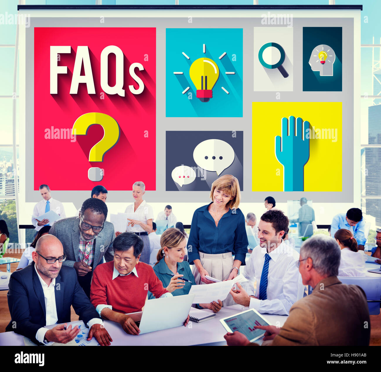 Frequently Asked Questions Help Inforamtion Answer Concept Stock Photo ...