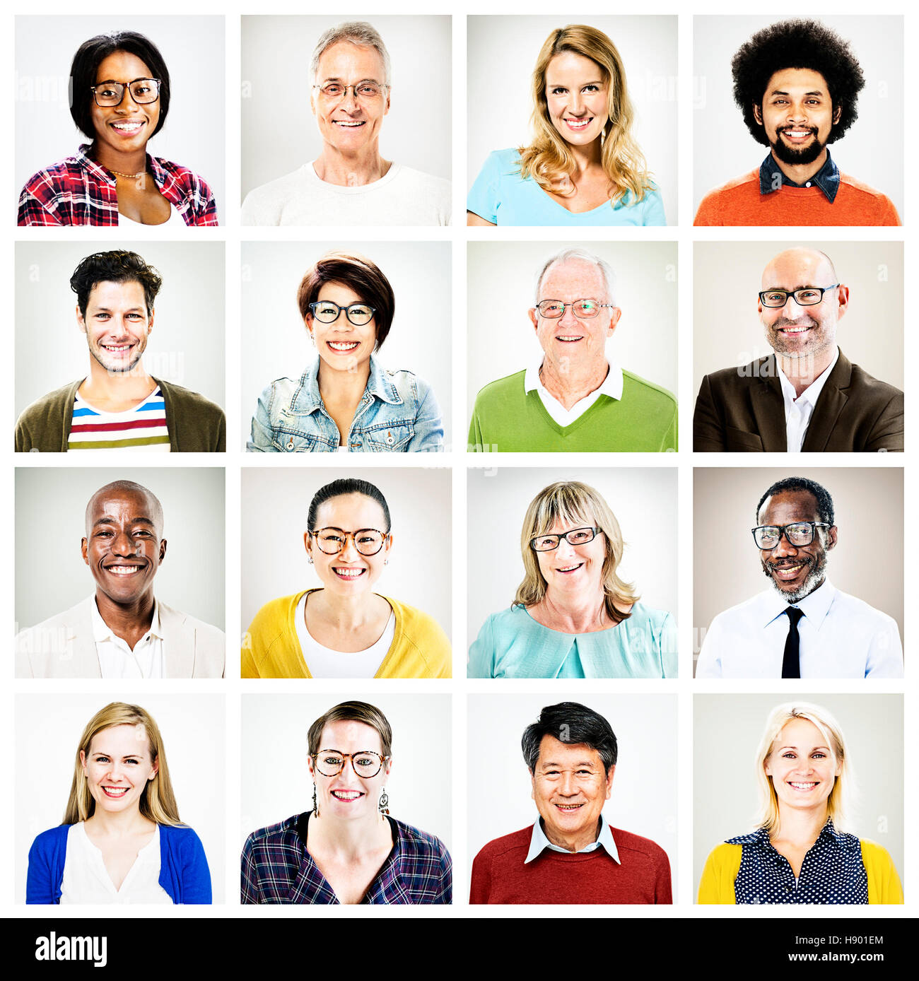 Diverse People Happiness Friendship Portrait Concept Stock Photo - Alamy