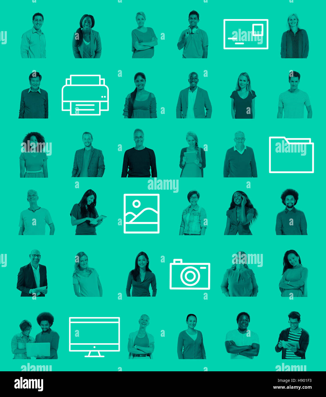 People Community Technology Connection Networking Concept Stock Photo ...