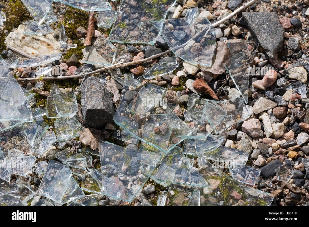 Broken glass on ground hi-res stock photography and images - Alamy