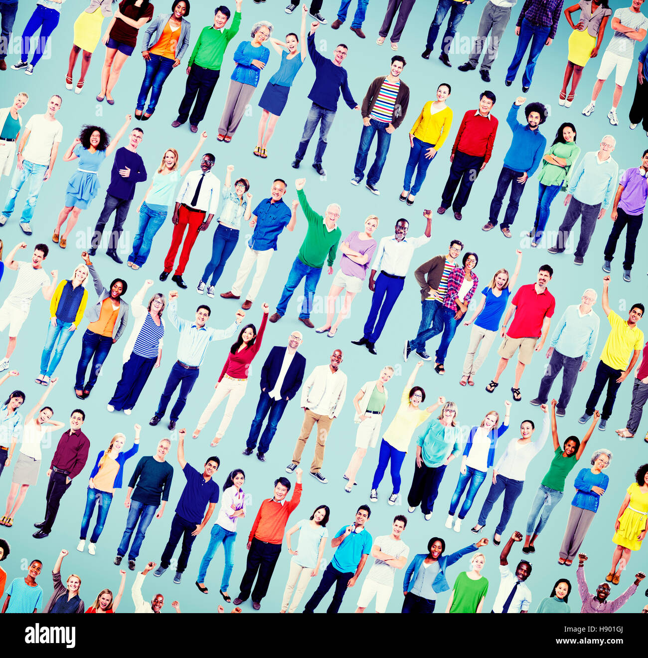 Diversity Success Celebration Happiness Community Crowd Concept Stock ...