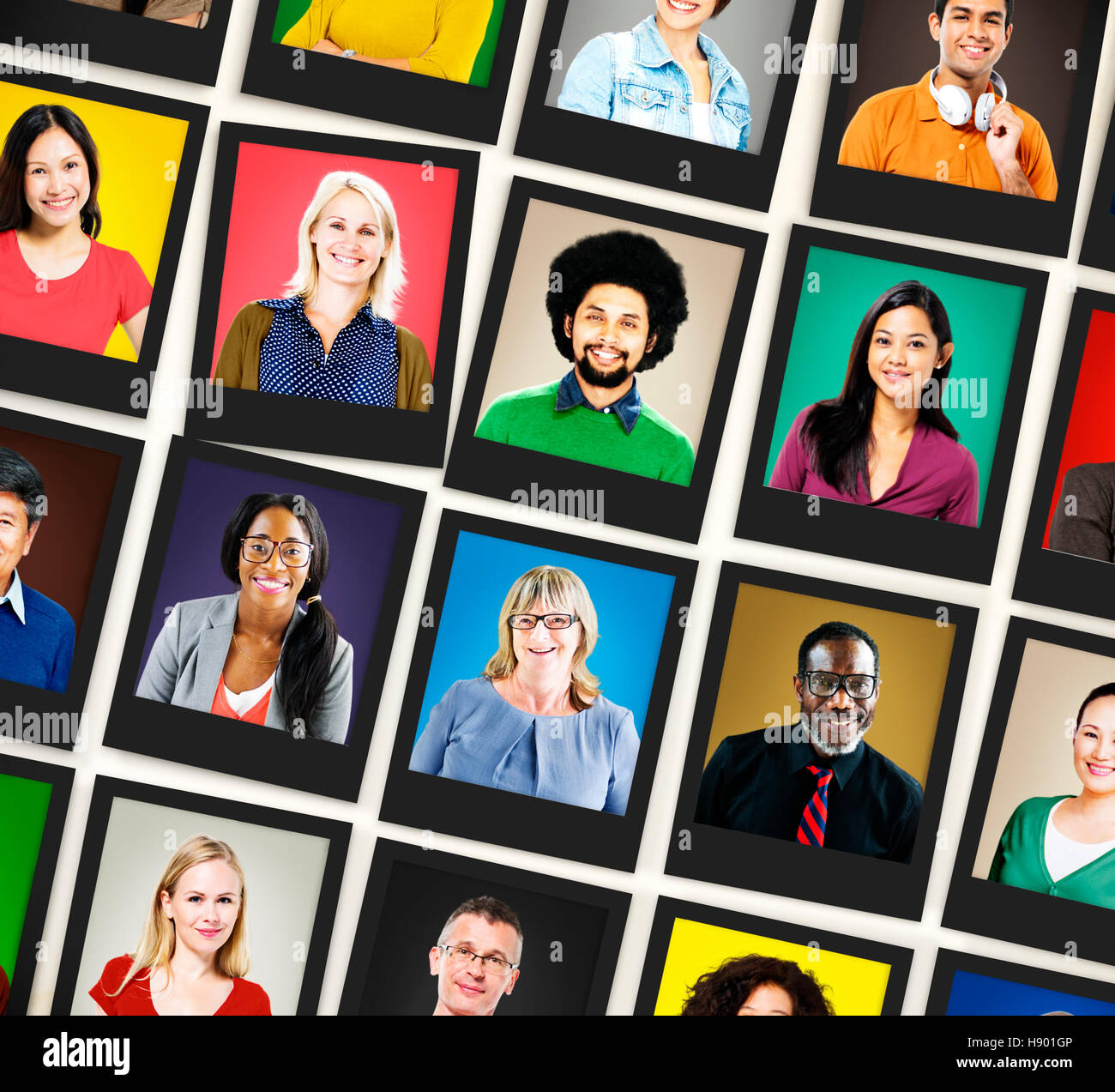 People Diversity Faces Human Face Portrait Community Concept Stock ...