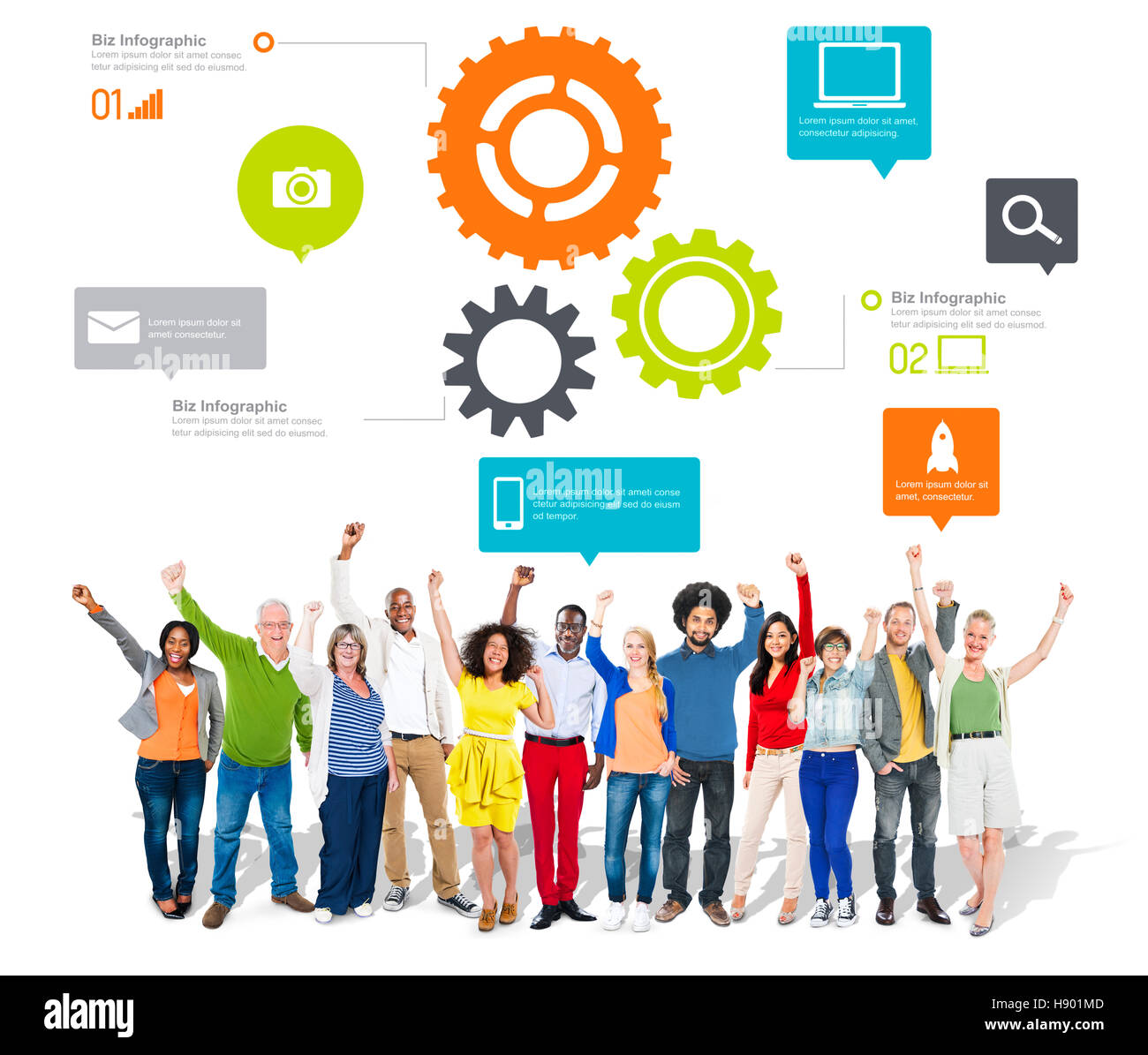 Gear team technology hi-res stock photography and images - Alamy