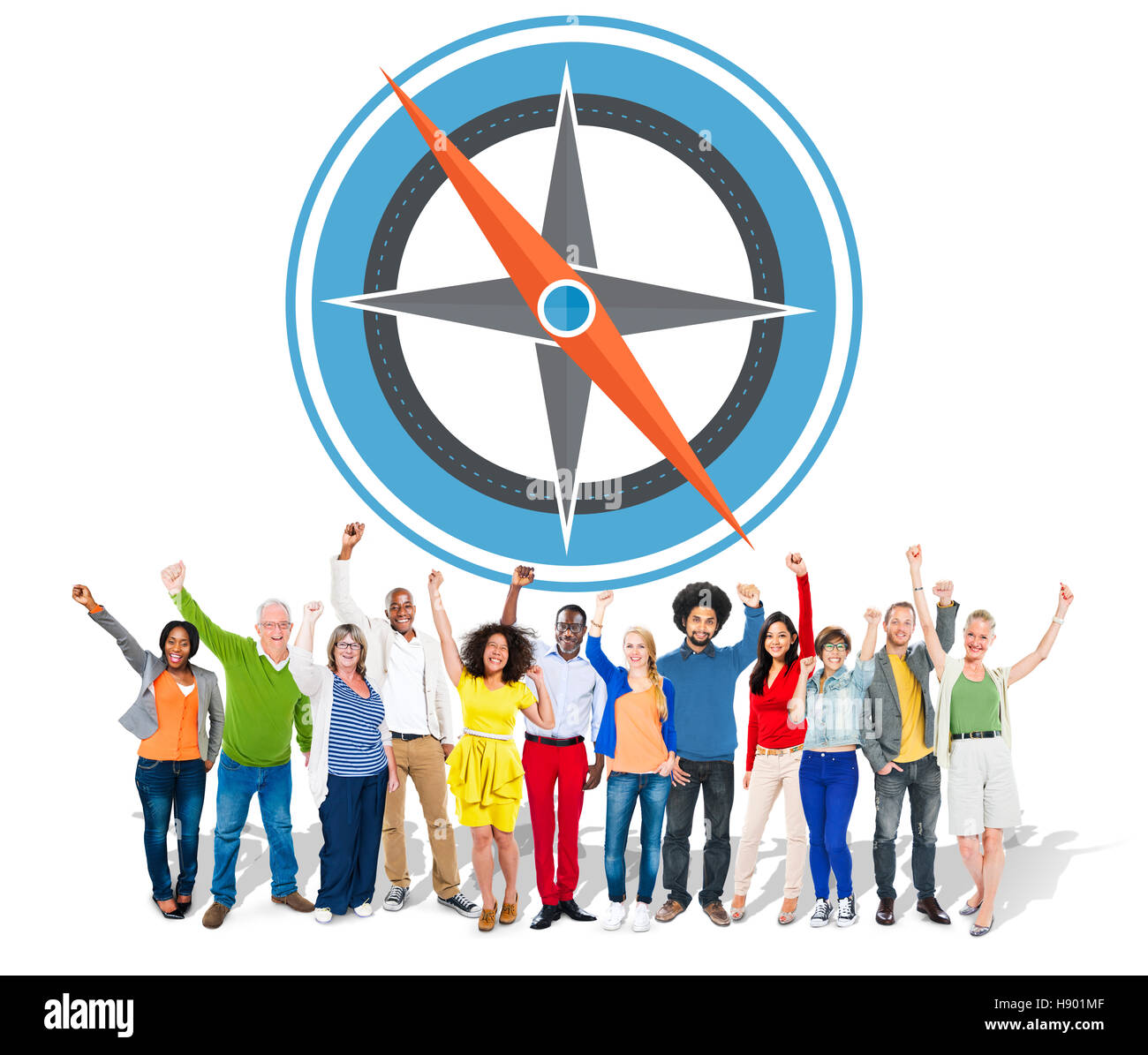 Navigation Compass Direction Exploration Guide Journey Concept Stock ...