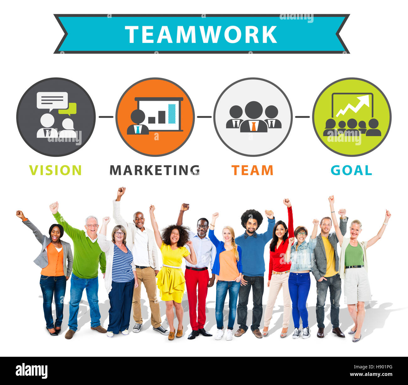People Celebration Success Connection Teamwork Concept Stock Photo - Alamy
