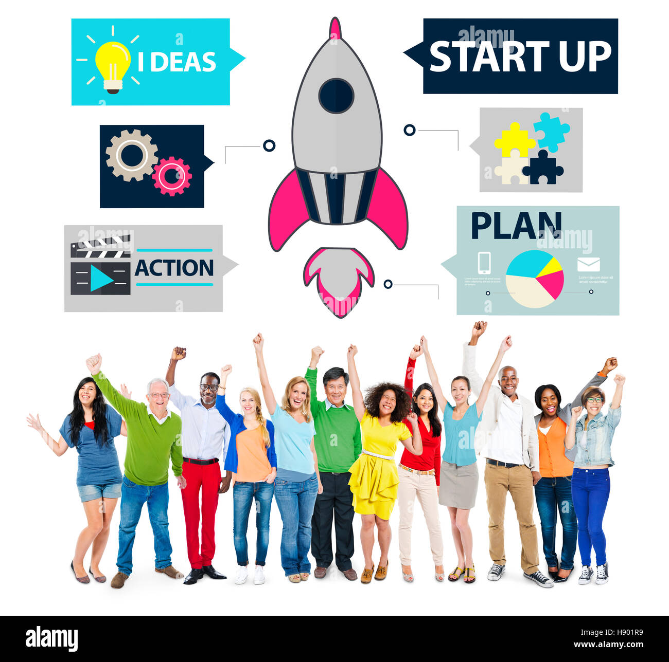 Startup Innovation Planning Ideas Team Success Concept Stock Photo - Alamy