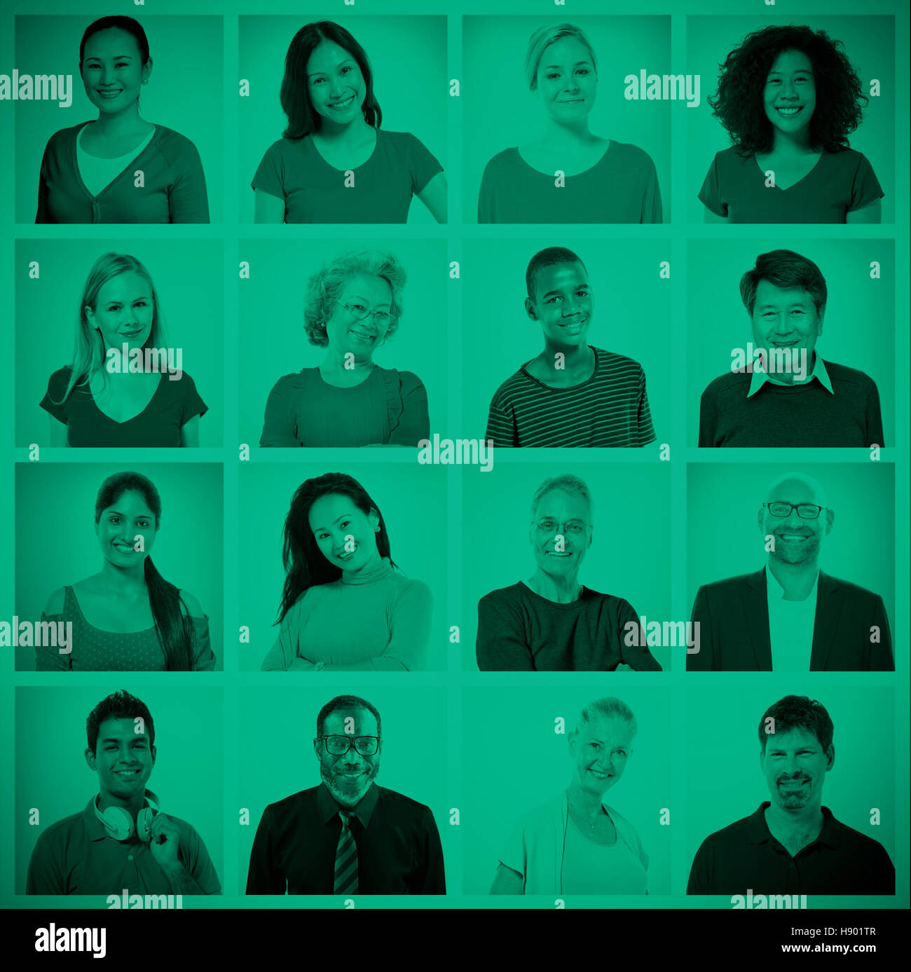 People Diversity Faces Human Face Portrait Community Concept Stock ...