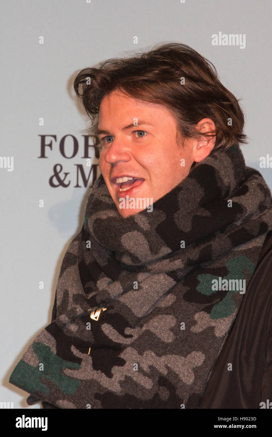 London, UK. 16th November 2016. Pictured: Fashion designer Christopher ...