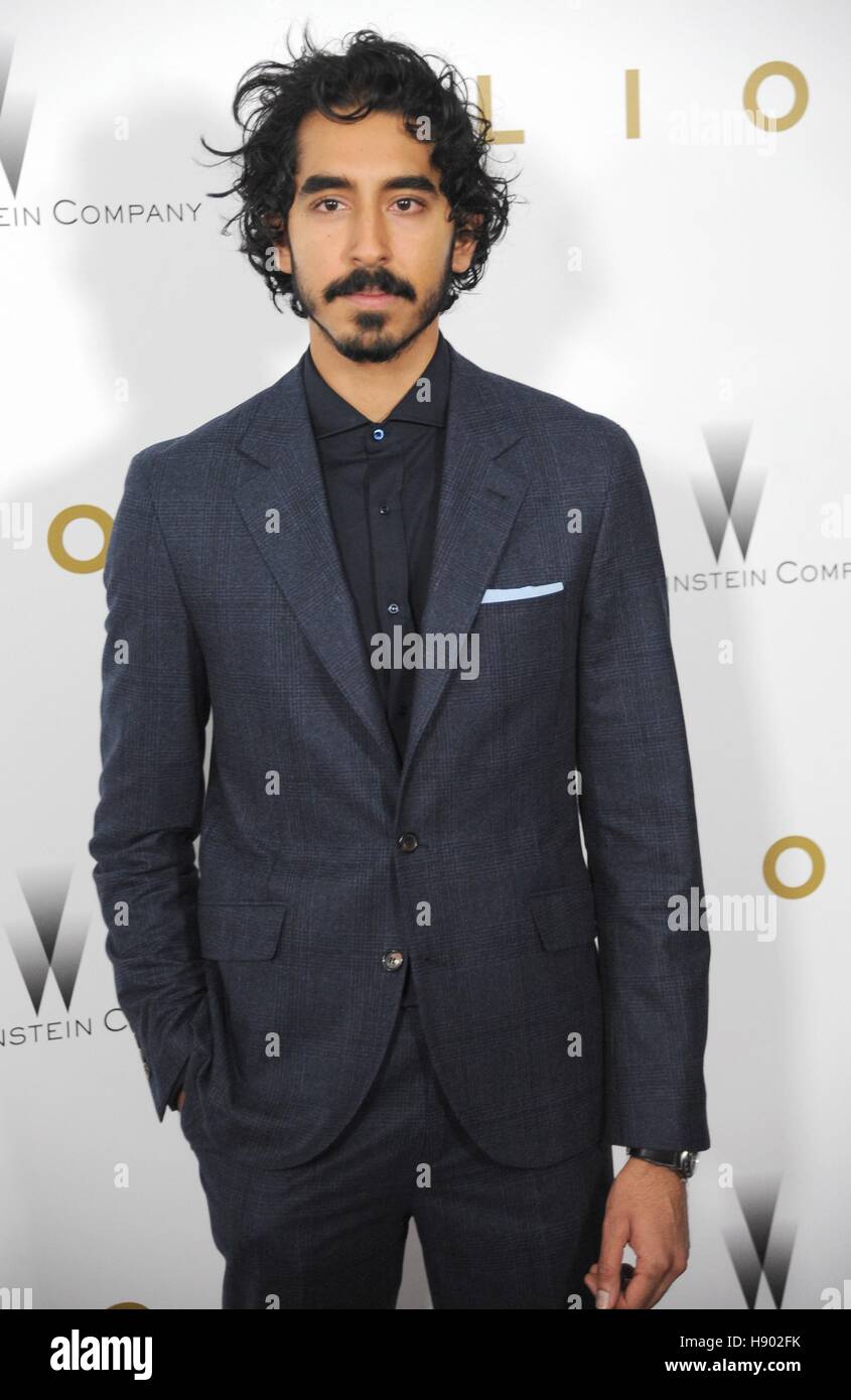 New York, NY, USA. 16th Nov, 2016. Dev Patel at arrivals for 'Lion ...