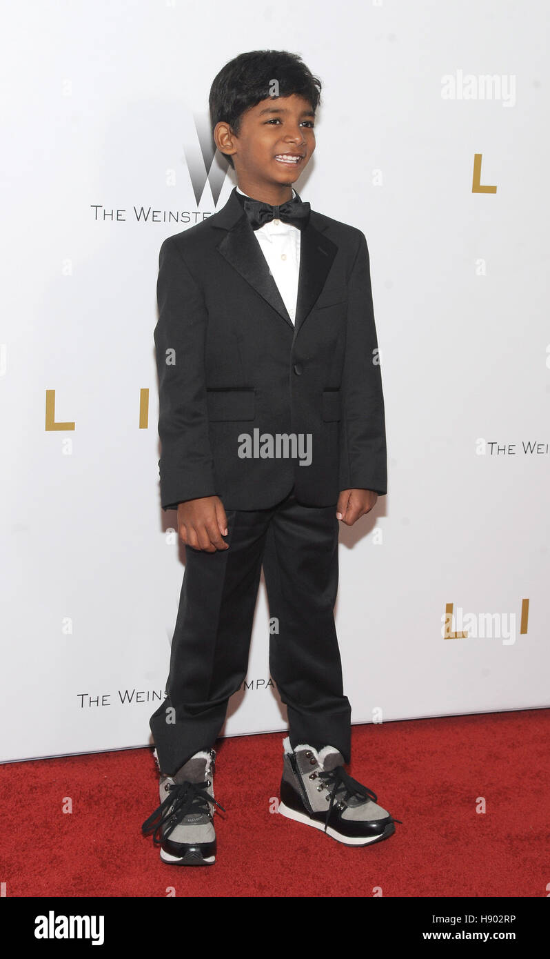 NEW YORK, NY - NOVEMBER 16 Sunny Pawar attend the New York premiere of ...