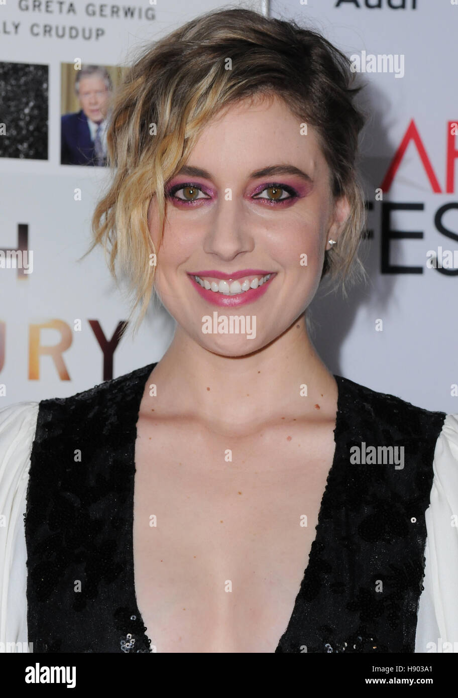 Hollywood, CA, USA. 16th Nov, 2016. Greta Gerwig. AFI FEST 2016 ...