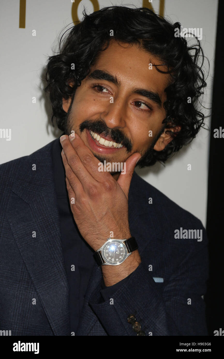 New York, USA. 16th Nov, 2016. Actor Dev Patel attends the New York ...
