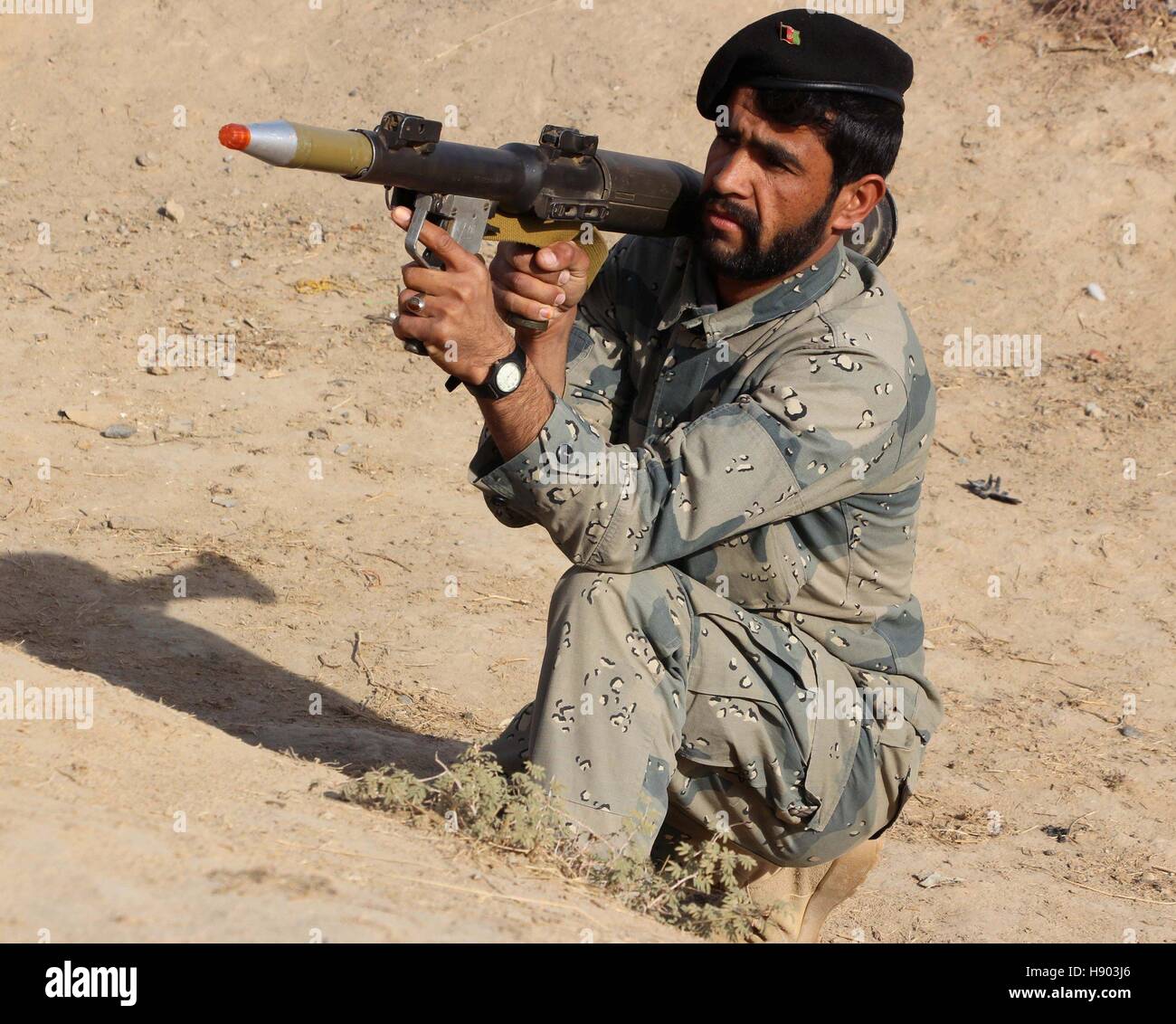 Kunduz, Afghanistan. 16th Nov, 2016. A soldier takes part in a military ...