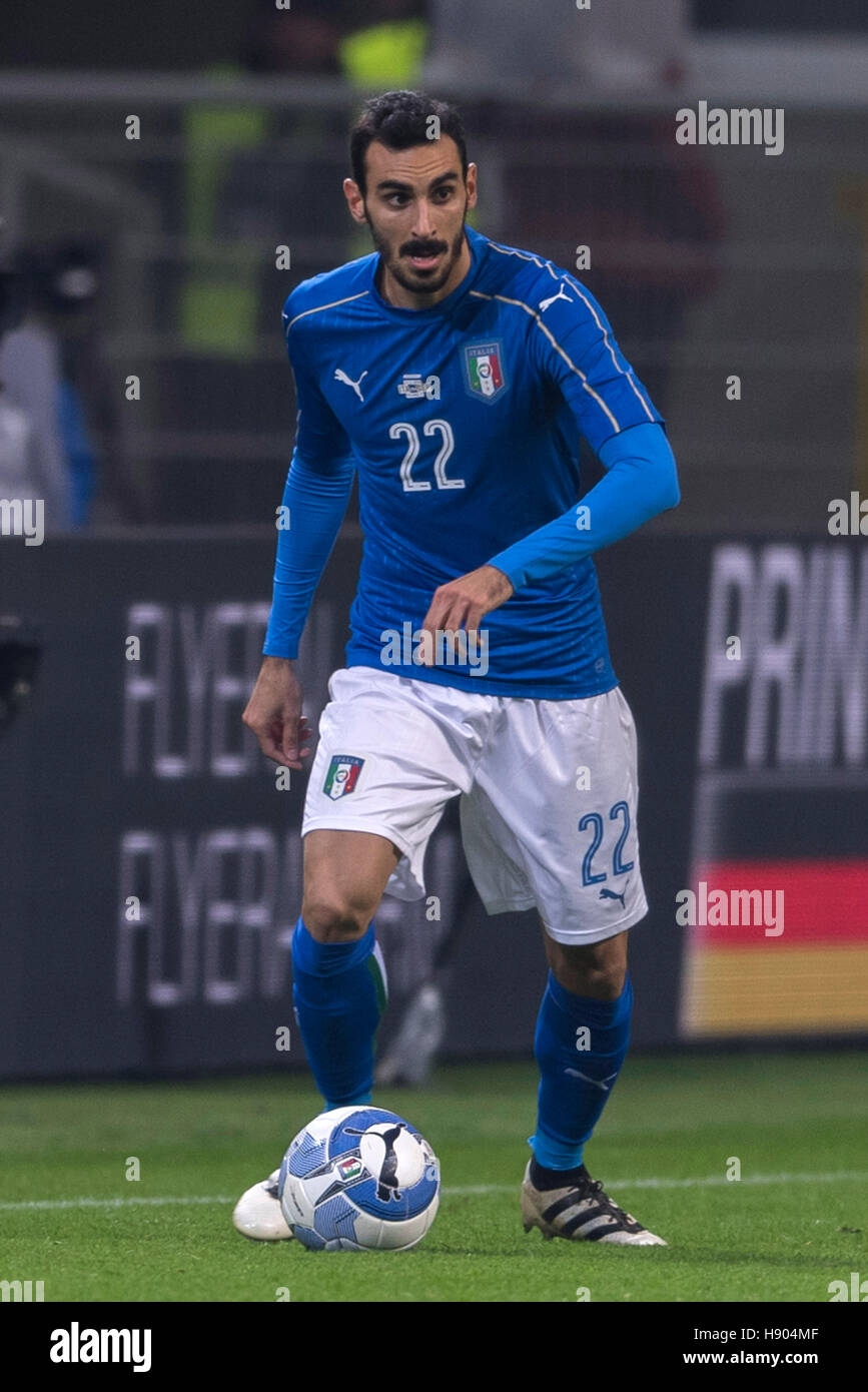 Milan, Italy. 15th Nov, 2016. Davide Zappacosta (ITA) Football/Soccer ...