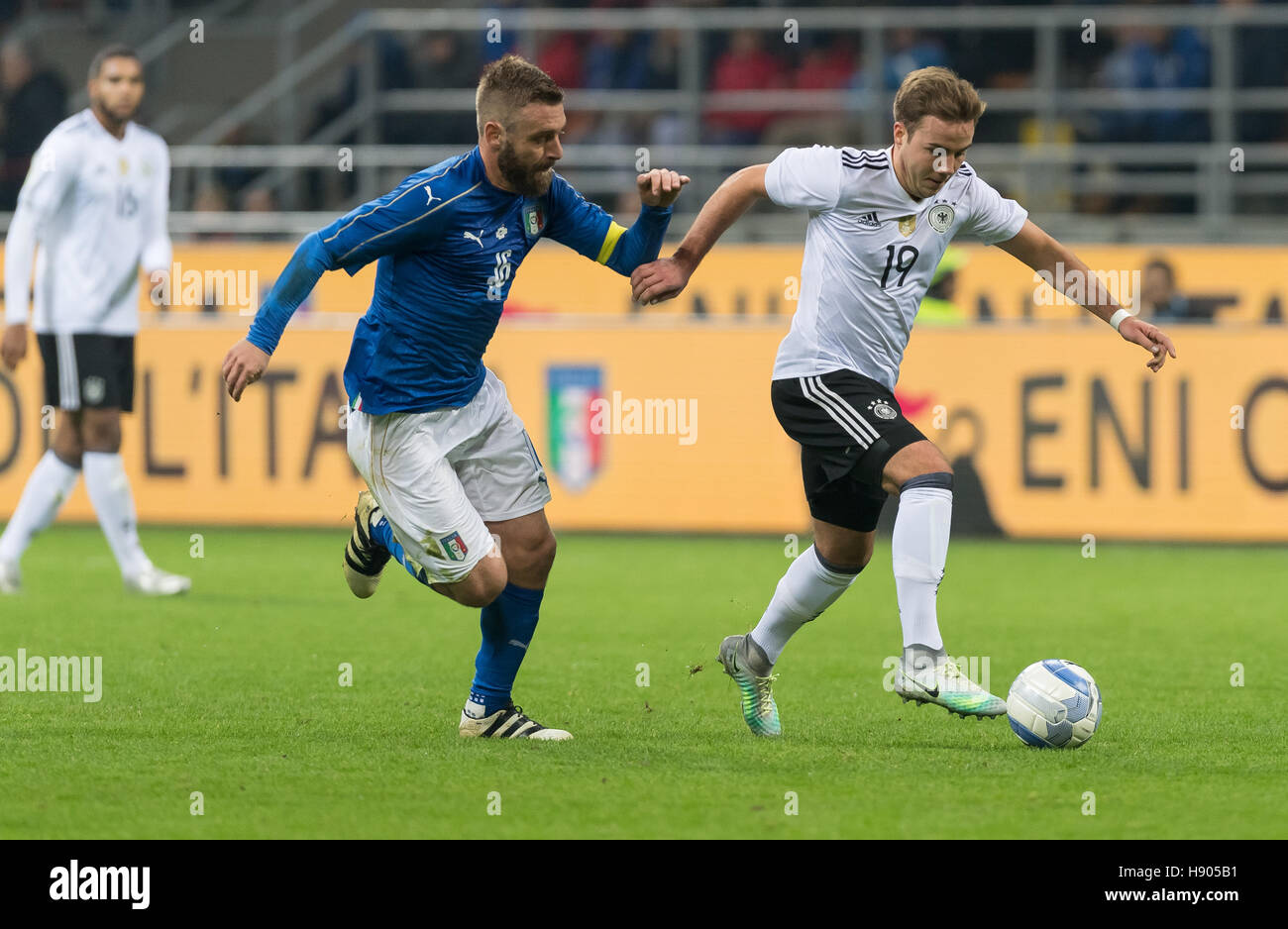 Milan, Italy. 15th Nov, 2016. Germany's Mario Goetze in action during ...